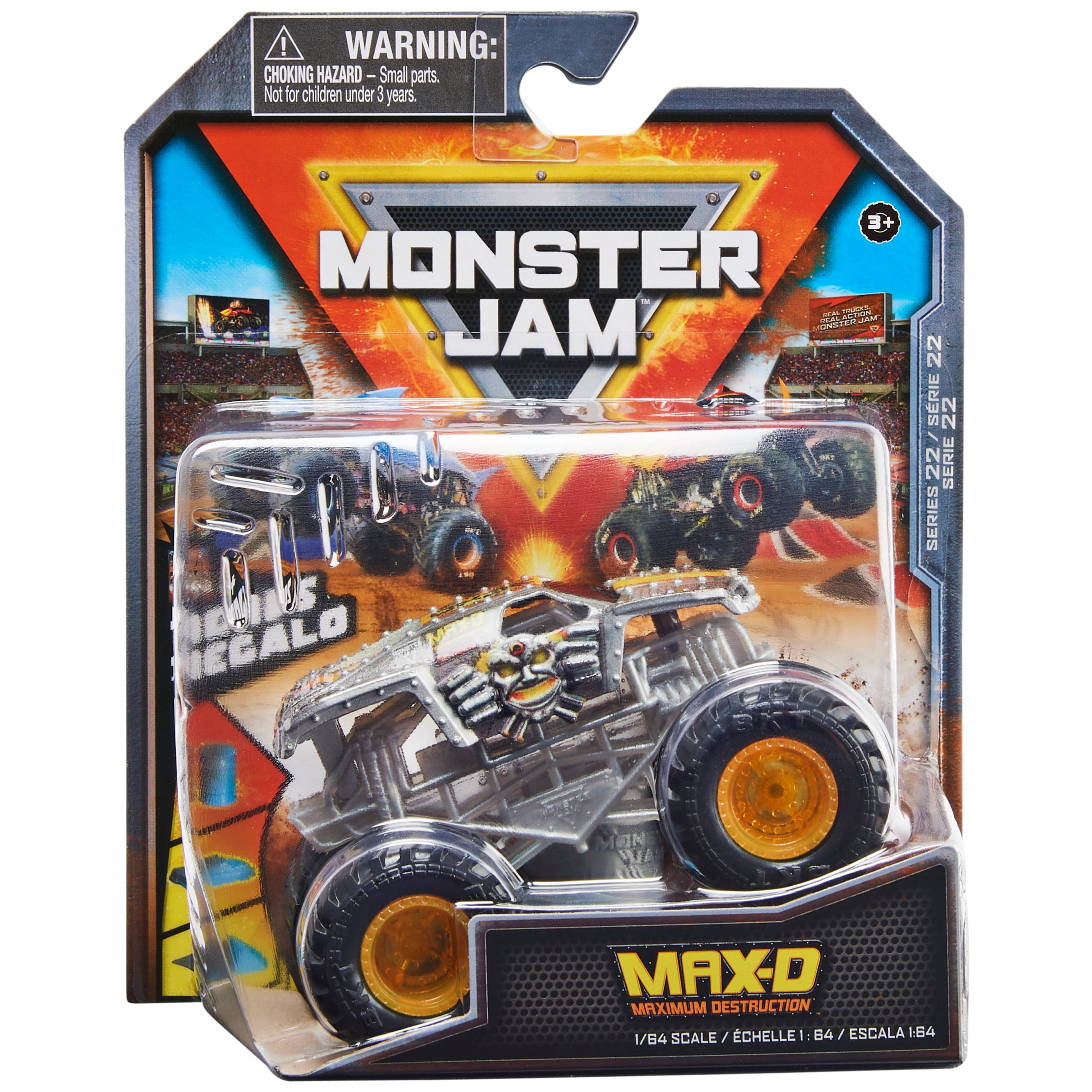 Monster Jam 1:64 Max-D Monster Truck, See-Thru Crew Series - Walmart.com
