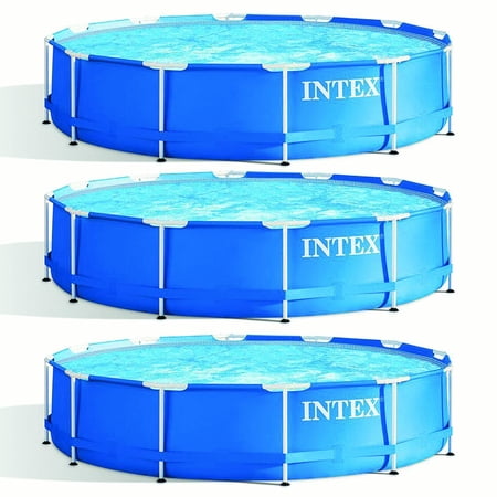 Intex 12 Foot x 30 Inch Above Ground Swimming Pool (Pump Not Included ...