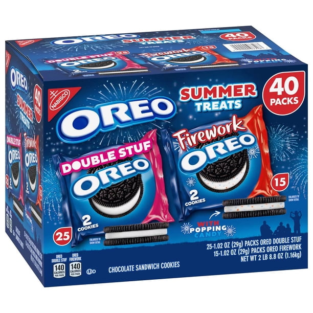 Oreo Cookies Summer Treats Variety Pack, Snack Packs (40 Count ...