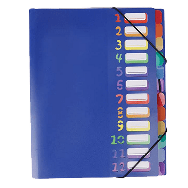 Carpeta de clasificación de arcoíris de 12 capas para almacenamiento de ...