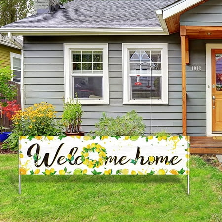 Large Welcome Home Banner Lemon Welcome Banner Decoration Summer ...