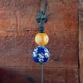 Set of 6 51" Tall Ceramic Sailor Ball with Finial Iron Garden Stake ...