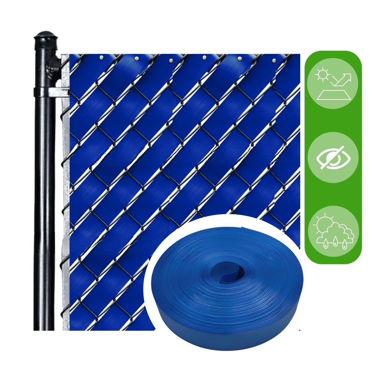Cinta Rompevientos Plástica Para Malla Ciclónica Rollo 90 m2 Azul ...