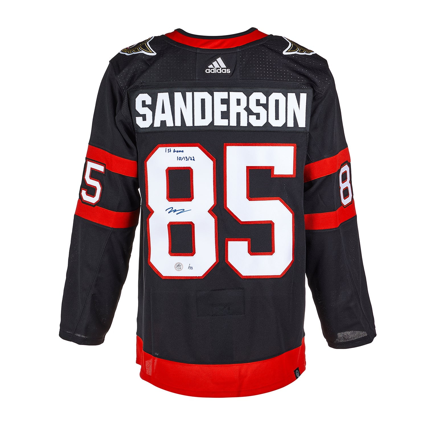 Click here for Aj Sports Jake Sanderson Signed Ottawa Authentic H... prices