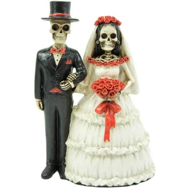 Love Never Dies Day Of The Dead Wedding Dance Skeletons Groom And Bride Figurine - Walmart.com