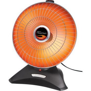 Soleil Infrared Dish Electric Space Heater, Black #DF1015 - Walmart.com