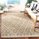 SAFAVIEH Courtyard Neville Geometric Trellis Indoor/Outdoor Area Rug, 8 ...