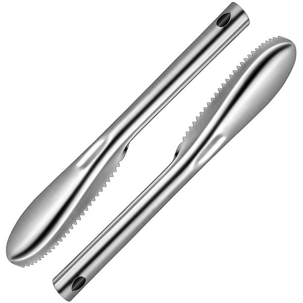 2 Pieces Fish Scaler Stainless Steel Fish Scaler Remover with 58 ...