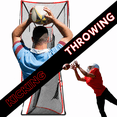 Galileo 2-in-1 Football Kicking & Throwing Net 6x3ft, Portable Field ...