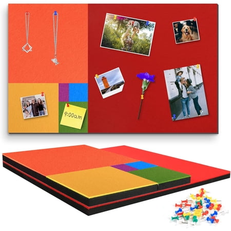 Tikea Large Bulletin Board - Rectangle Felt Board 21×13 in, 2PCS Memo ...