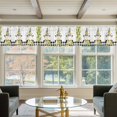 Country Buffalo Checkered Dwarf with Yellow Lemon Valances for Windows ...