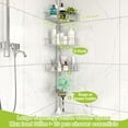 "Yeyebest Silver Shower Caddy Corner Tension Pole, Stainless Steel ...