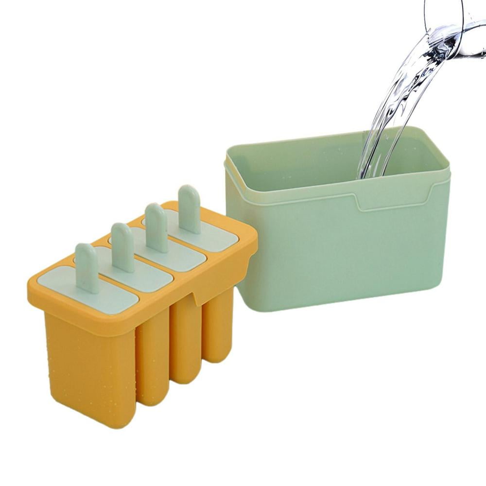 Tohuu sicles Molds 4-grid Reusable Ice Molds Easy-Release sicle Maker ...