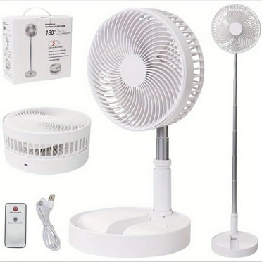 Portable Pedestal Fan, Foldaway Standing Fan Foldable Desk Fan, Remote ...