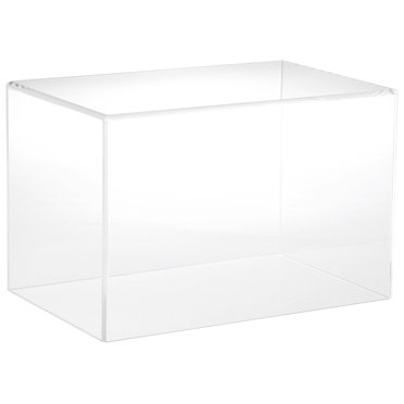 Plymor Clear Acrylic Display Case with Black Base (Mirror Back), 12" x ...