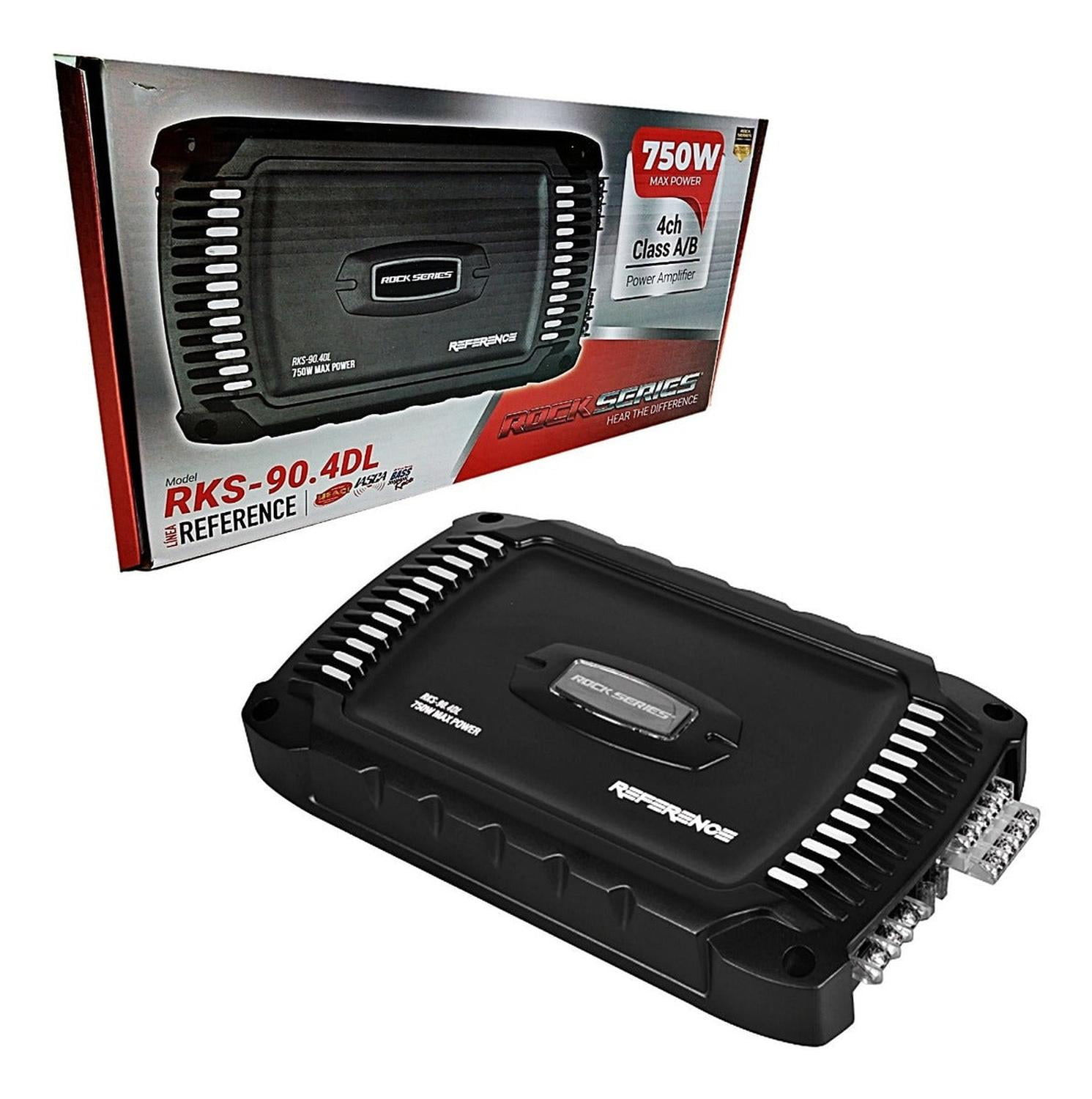 Amplificador 4 Canales Rock Series Rks-90.4dl 750 Watts Clase Ab Rock ...