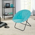 Mainstays Velvet Seashell Saucer Chair, Teal - Walmart.com