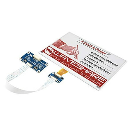 7.5inch E-Ink Display HAT (B) 800Ã—480 Pixels 3.3V/5V Red Black White ...