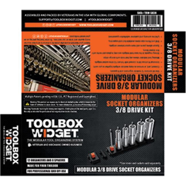 Toolbox Widget TBW-SO38 0.37 in. Organizers Modular Drive Socket ...