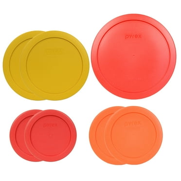 Pyrex 7402-PC 2-Pack Blue Round Plastic Replacement Lid Cover for 7-Cup ...
