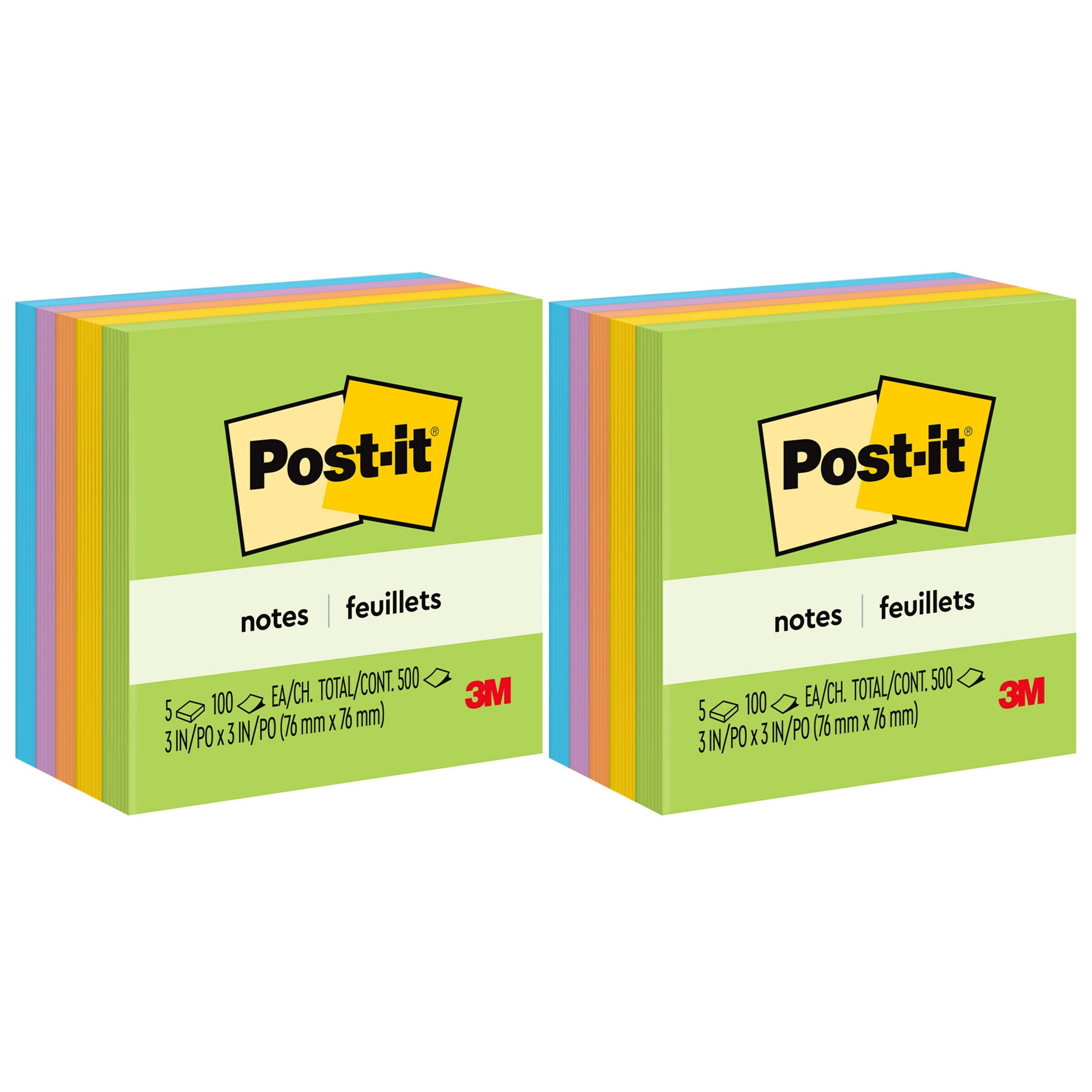 Post-it Notes, 3 in x 3 in, Floral Fantasy Collection, 100 Sheets/Pad ...