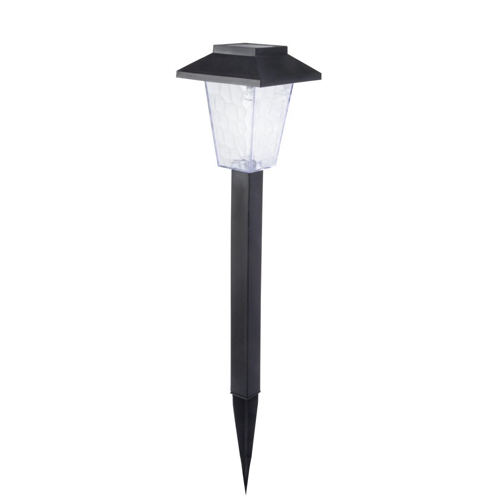 Moonrays 97508 Solar Power Outdoor Black Plastic Saxony Path Light ...