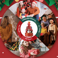 Welltop Wooden Rotating Christmas Tree Music Box, DIY Xmas Music Case ...