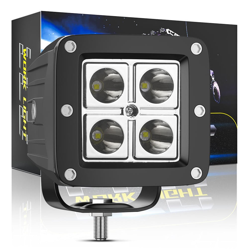 3inch White Yellow LED Work Light Spot Beam 3x3" Cube Pod Offroad ...