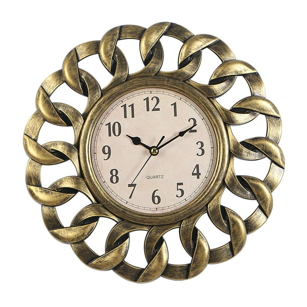 Retro Wall Clock, Stylish Vintage Battery Operated for Kitchen ...