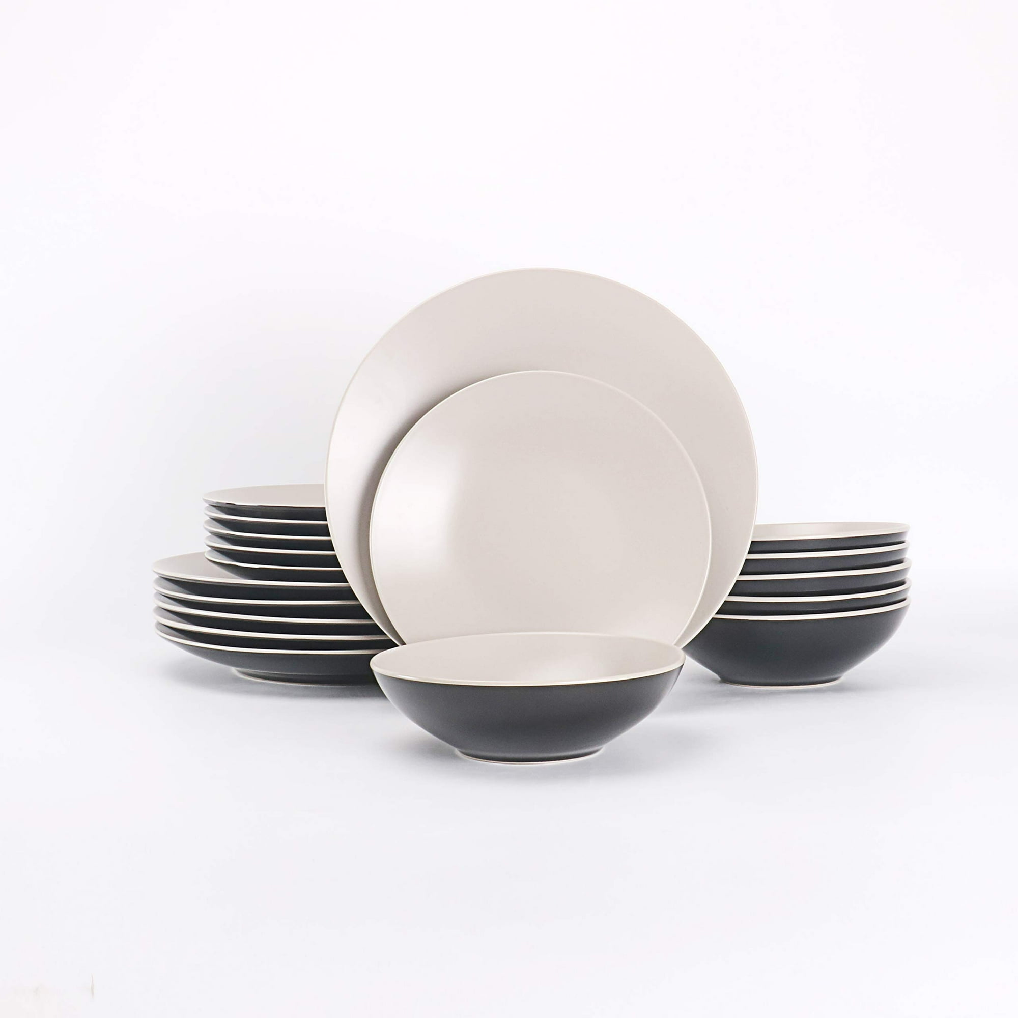 Click here for Homevss Stoneware Two-Tone Colors Life 18pc Dinner... prices