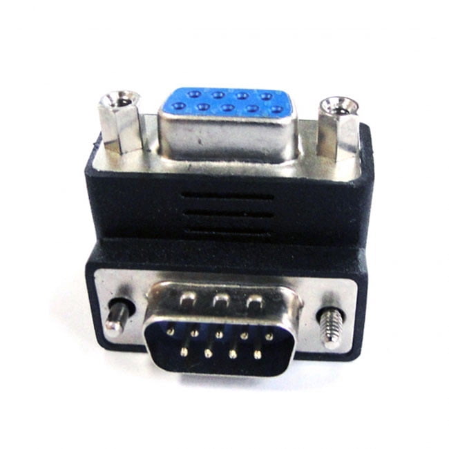FVH Up Angled 270 Degree RS232 D-Sub 9Pin Male Screw Type to Female Nut ...