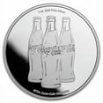 Coca-Cola 1 oz Silver Colorized Round, Classic Logo, Coke Bottle Images ...