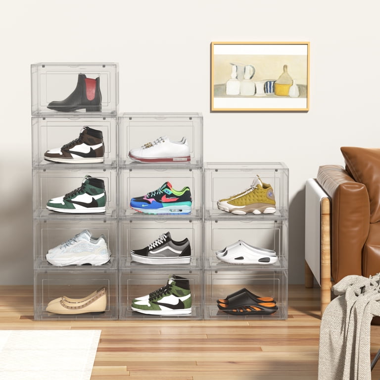 Shoes Cabinet Storage HYGRAD 12-Pack Clear Acrylic Shoe Organisers ...