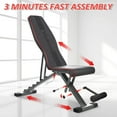 YOLEO Adjustable Weight Bench, Foldable Full Body Workout Benches Strength Training Folding ...