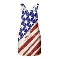 AJGRHE Patriotic Star Stripe Print Casual Overall Dress for Women ...