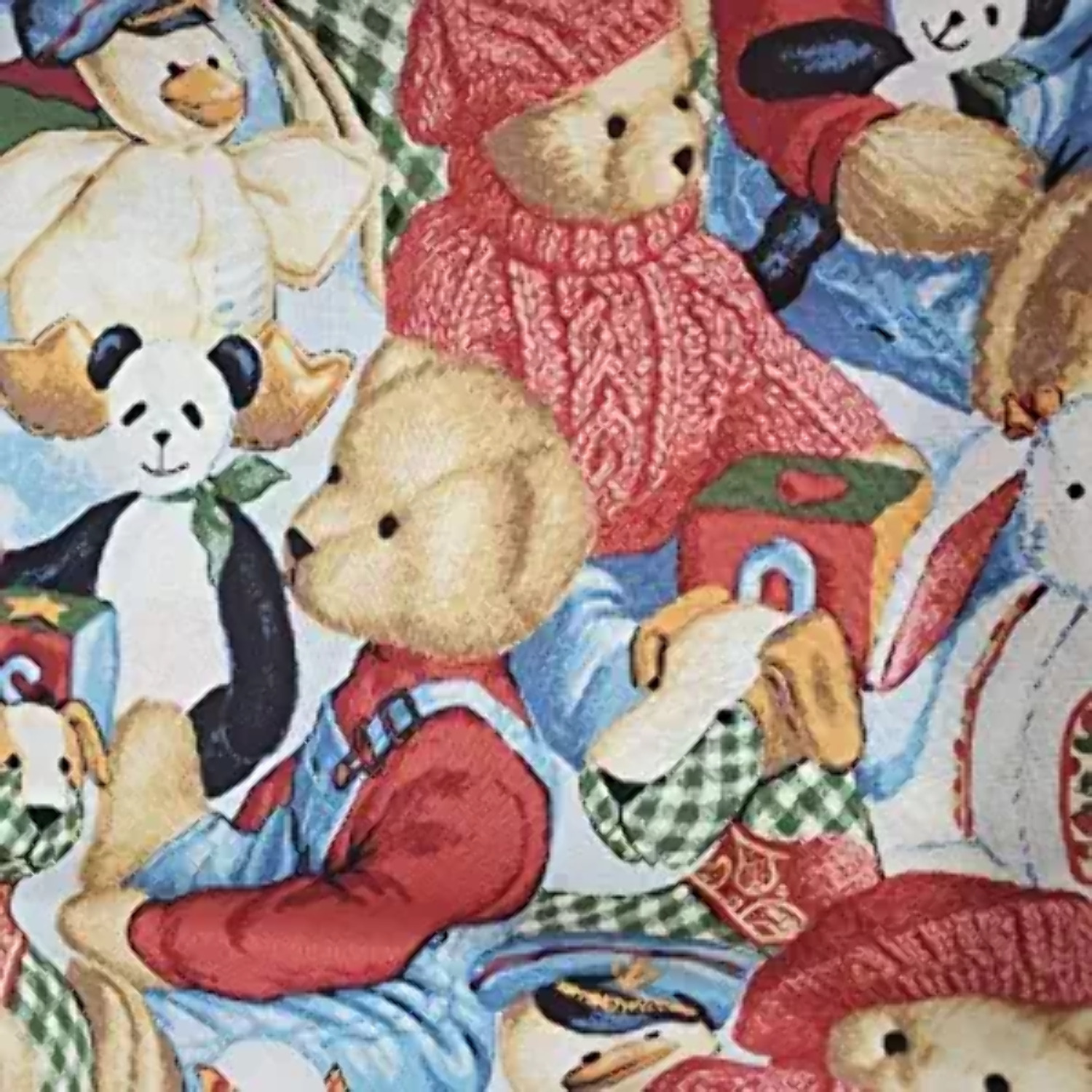 Teddy Bears Packed Cotton Fabric - Walmart.com