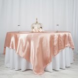 BalsaCircle 90" x 90" Mauve Square Satin Table Overlays Wedding Party ...