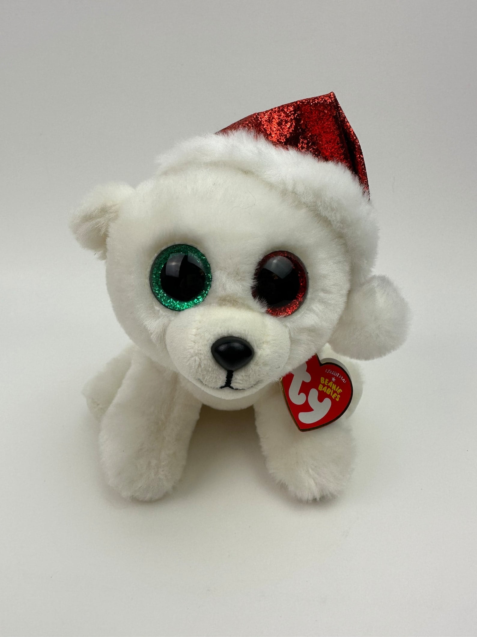Ty Beanie Boos - Oslo the Holiday Polar Bear Wearing Santa Hat (6 ...