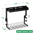 Mintazer 2-Tier Clamp-On Desk Shelving Unit with Under-Desk Cable ...