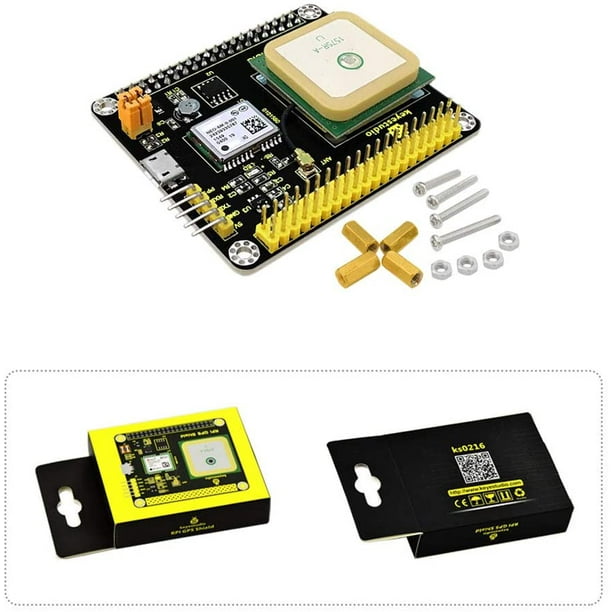 KEYESTUDIO RPI GPS HAT Shield NEO-6M GPS Module Board with Antenna/40 ...