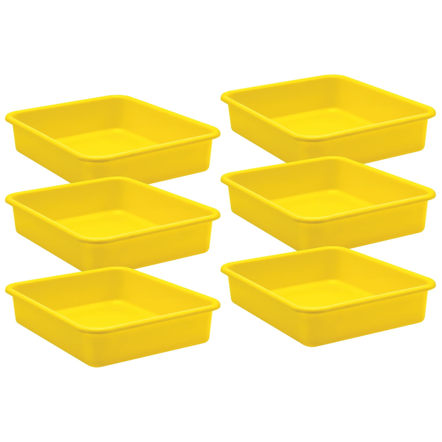 Teacher Created Resources Yellow Large Plastic Letter Tray, Pack of 6 ...