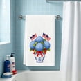 4th of July Patriotic Hand Towels, Red Blue Floral Cottage Style Tea ...