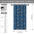 Boxer and Dog Paw Print Blue Pattern Blackout Curtains,Triple Weaved ...
