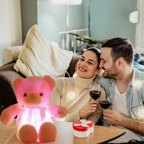 Peggybuy 30cm LED Teddy Bear Light Up Teddy Bear Stuffed Animal for ...