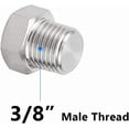 BDKWID-3/8" NPT Male Outer Hex Head Thread Plug Pipe Fitting, 304 ...