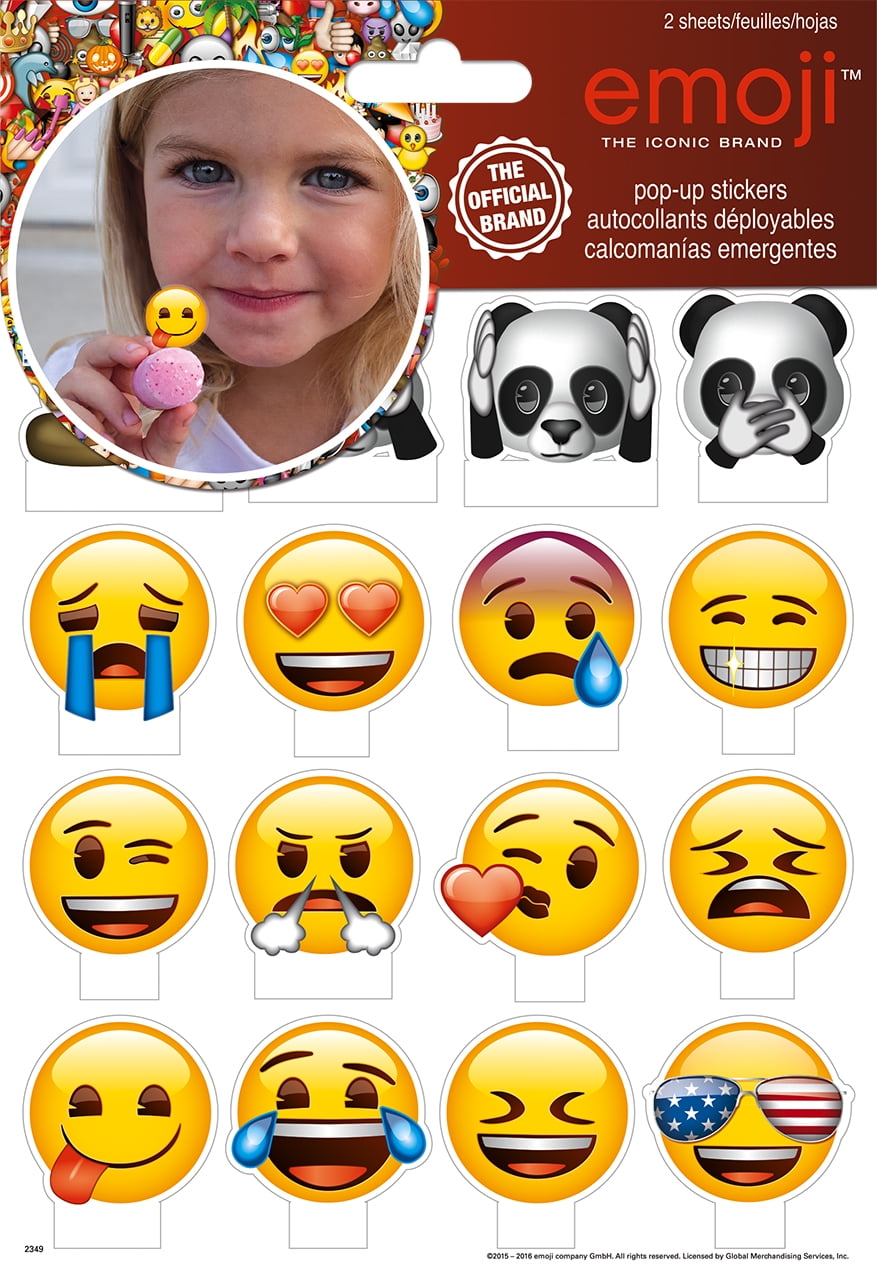 Trends International Emoji Pop Up Stickers , 2 Sheet - Walmart.com