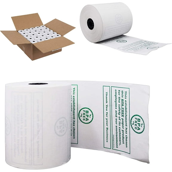 Buyregisterrolls BPA-Free Thermal Receipt Paper Roll for POS Printer, 3 ...