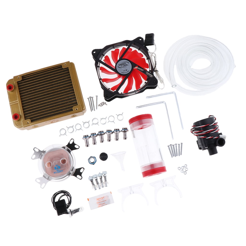 Buy Computer Water Cooling Kit 120 Radiator CPU GPU Block Cooler Pump ...