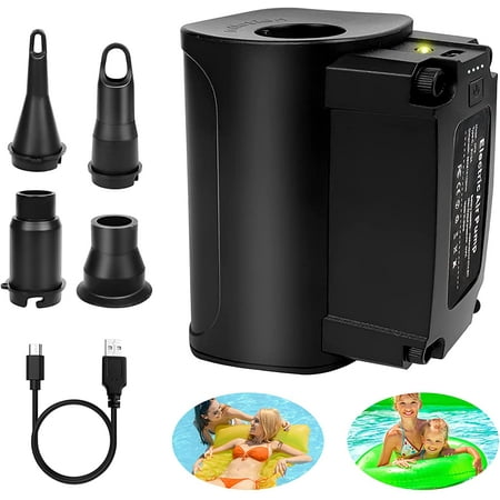 Electric Air Pump, Rechargeable Portable Air Pump for Pool Inflatables ...