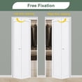 36"x80" White Primed Panel Solid score Bi-Fold Door With Installation ...